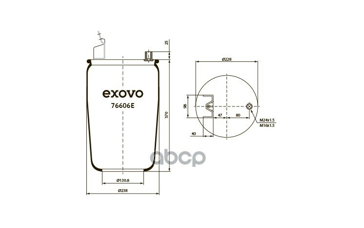 Пневмоподушка! VOLVO EXOVO арт. 76606E