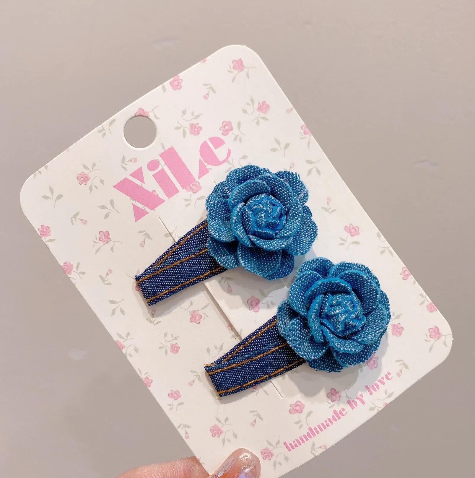 Детские резинки для волос с бантами Синий, D style hair clip