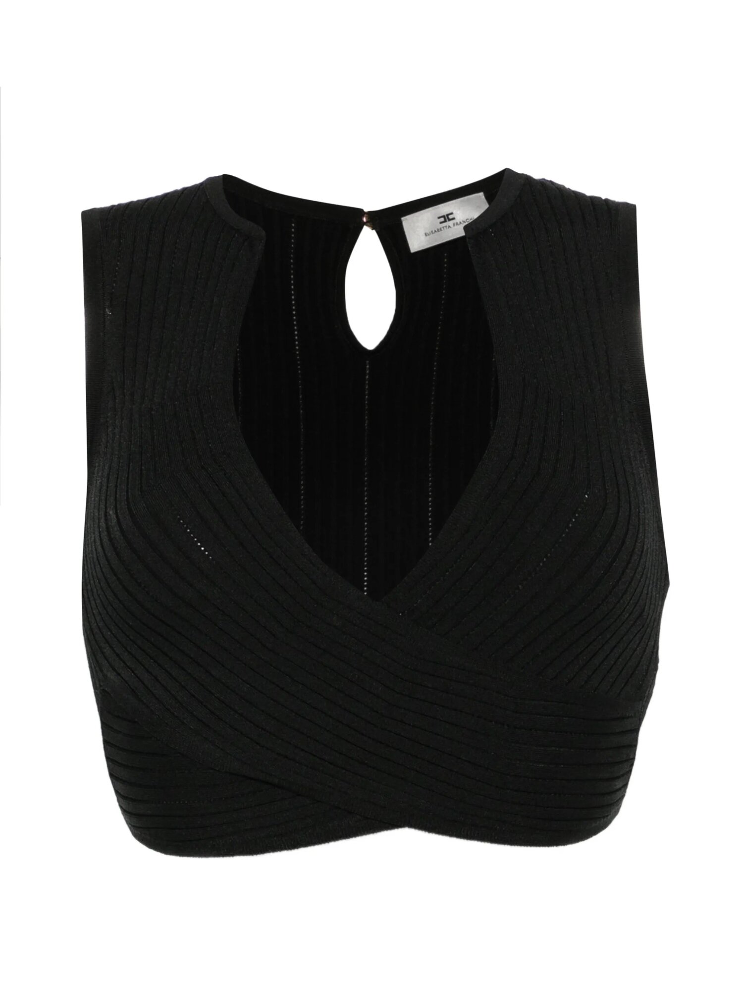 Топ Ribbed-knit crossover top