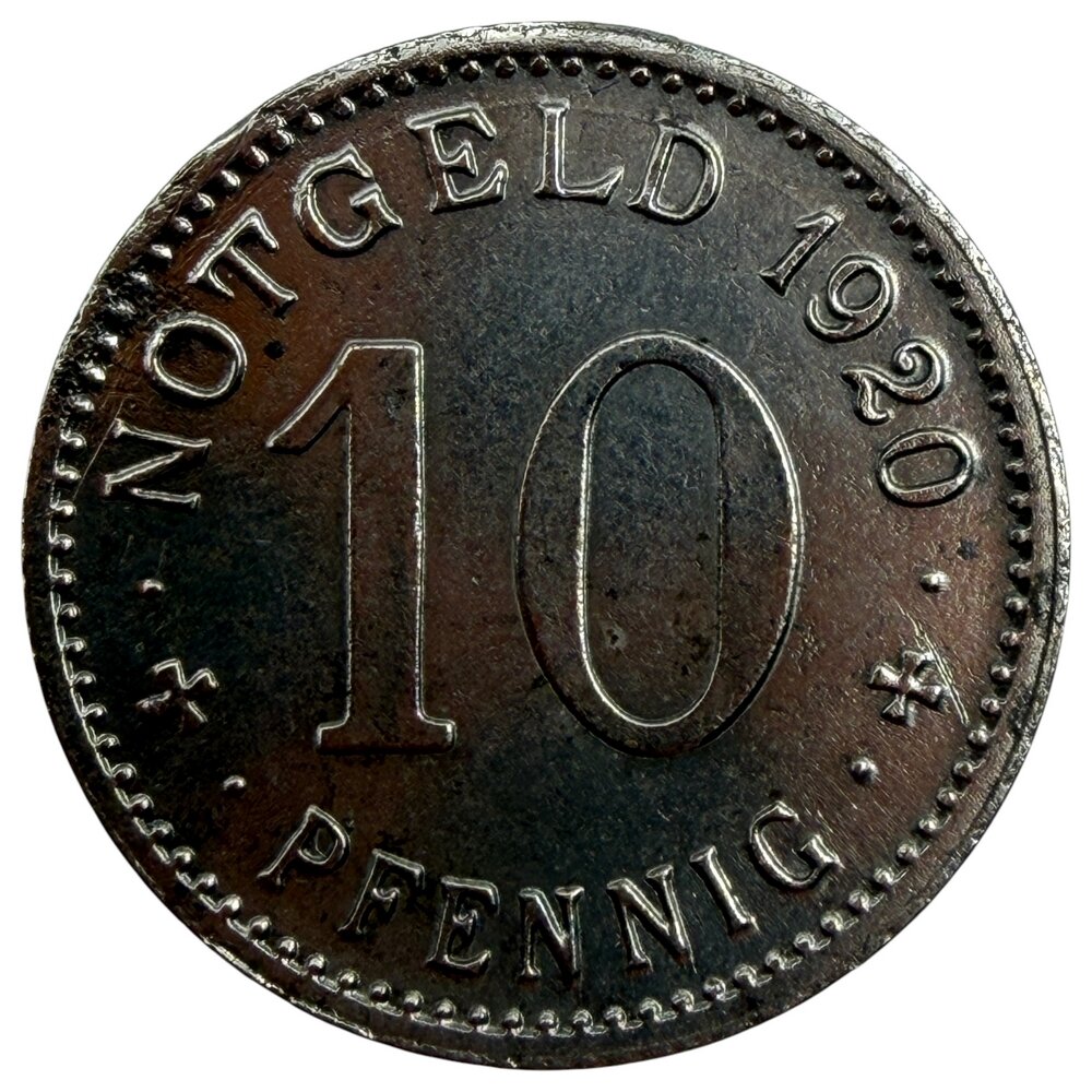 Германия, Веймарская республика, Липпштадт 10 пфеннигов 1920 г.