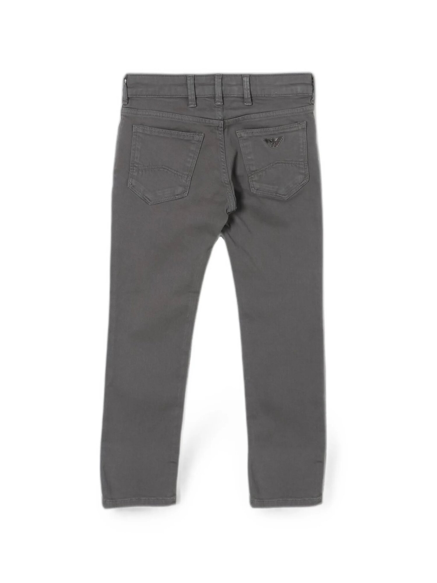 Джинсы EMPORIO ARMANI Logo-plaque five-pocket jeans, размер 10 лет, серый — фото 1
