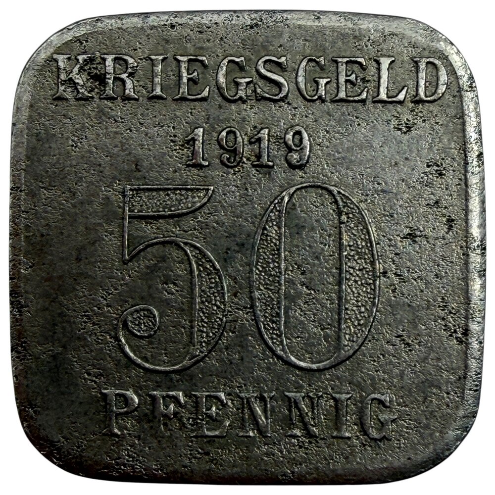 Германия, Веймарская республика, Мюльхайм-ан-дер-Рур 50 пфеннигов 1919 г.
