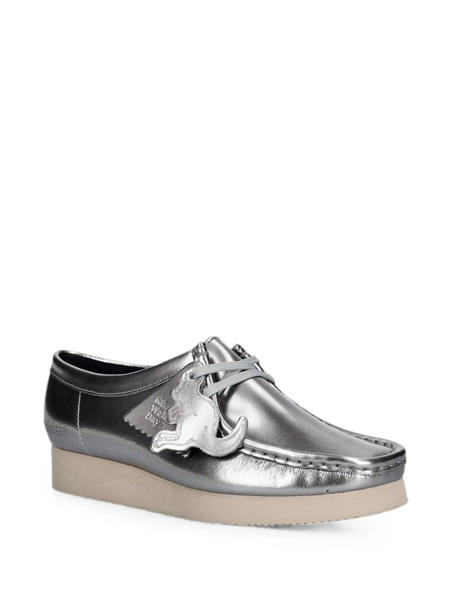 Лоферы Clarks ORIGINALs Wallabees metallic loafers, размер 4, Silver — фото 1