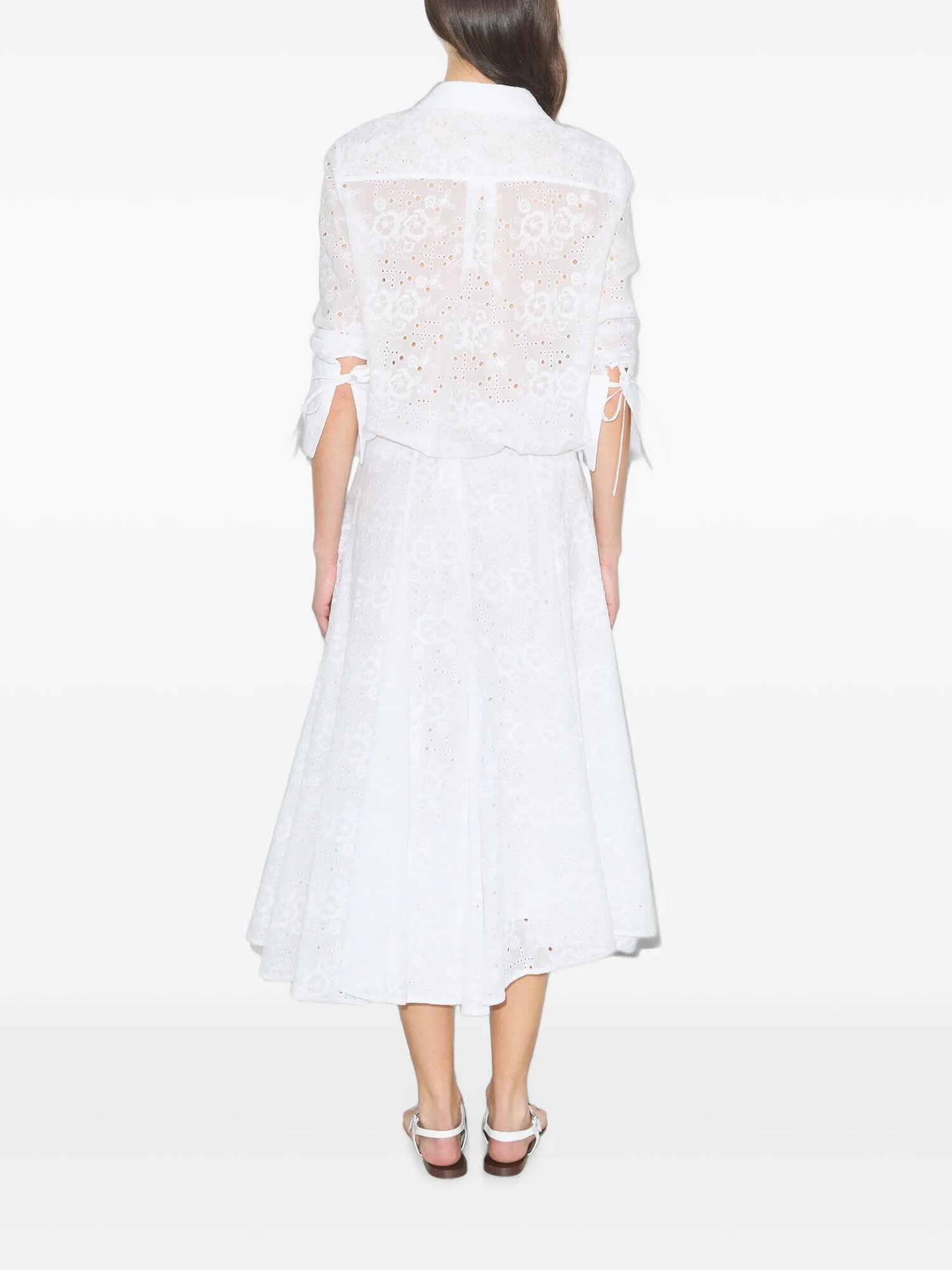 Юбка Tory Burch Cotton eyelet skirt, размер 14, white — фото 1