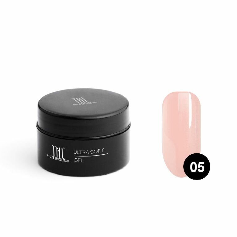 TNL professional Гель для ногтей камуфлирующий однофазный Ultra soft № 05 светло-розовый (15 мл.)
