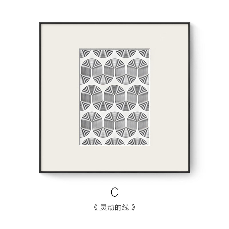 Современная настенная картина Design C, 40x40 см с алюминиевой рамкой, картоном и акриловым стеклом для спальни