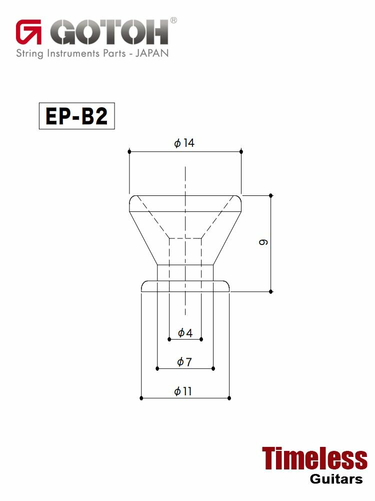GOTOH EP-B2 гитарный/басовый ременной фиксатор — фото 1