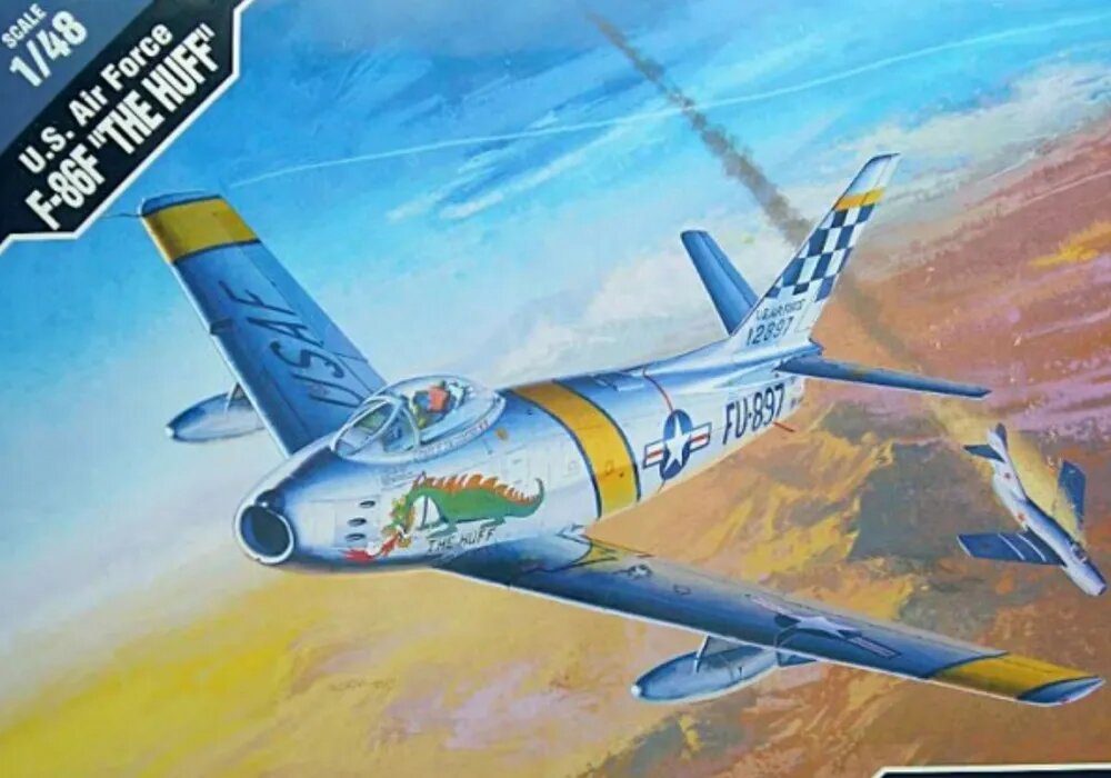Academy AC12234 1/48 F-86F "THE HUFF" : LE сборная модель самолета