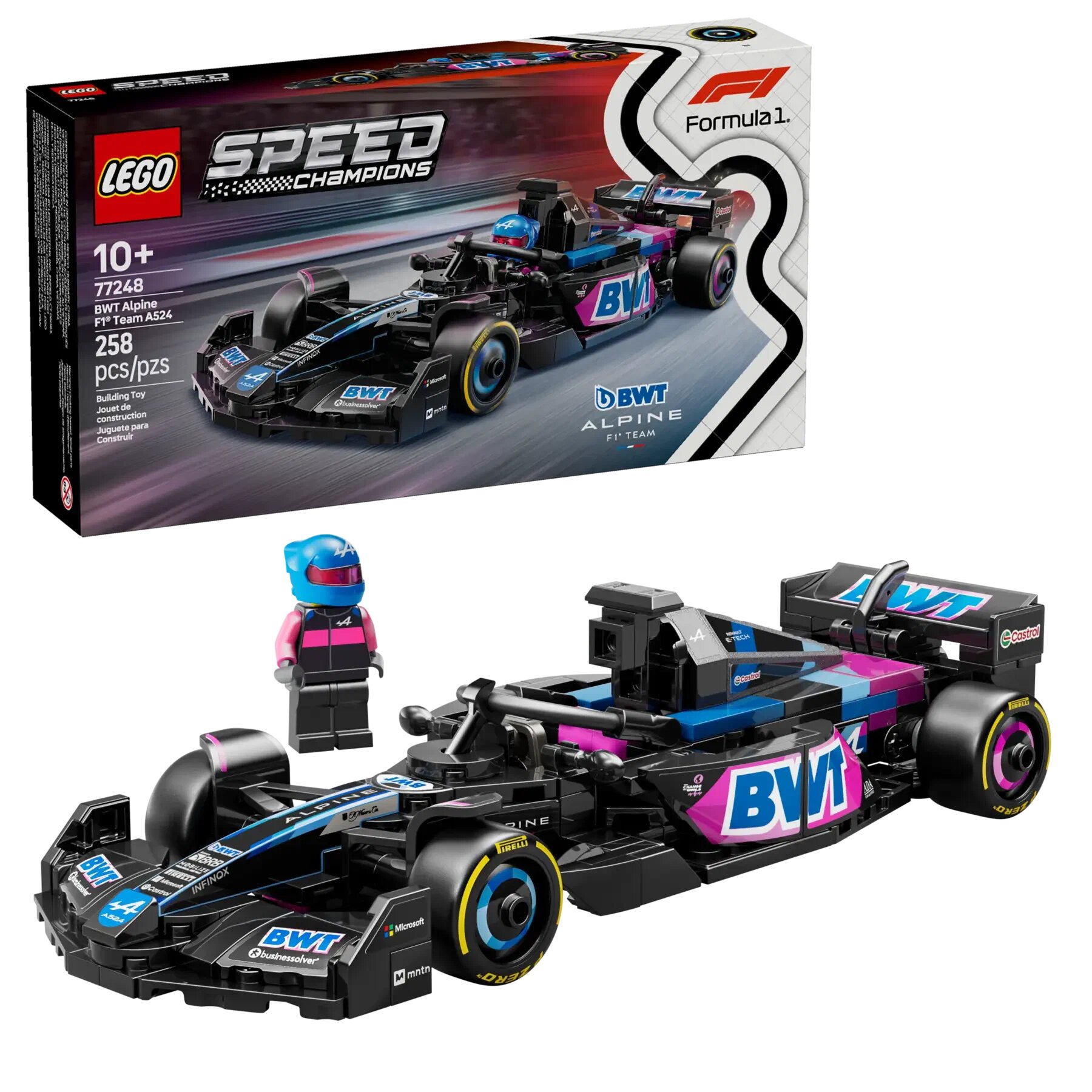 Конструктор LEGO Speed Champions 77248(N)," Команда BWT Alpine F1® A524", 258 дет.