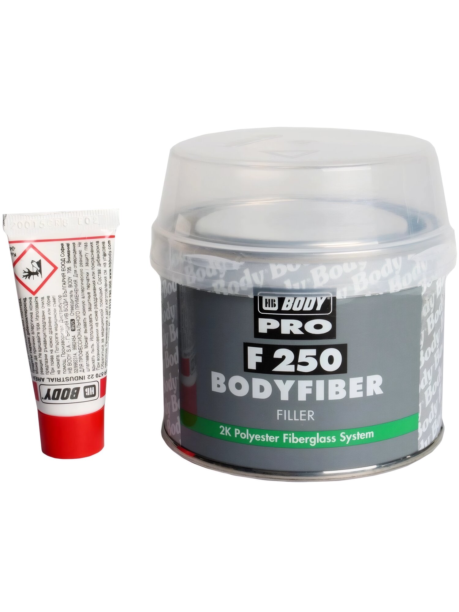 Шпатлевка полиэфирная HB BODY FIBER GLASS 250 0.25кг