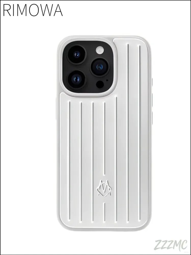 Стилизованный под чемодан алюминиевый чехол RIMOWA для iPhone 15 Pro Max, качественный аксессуар-2