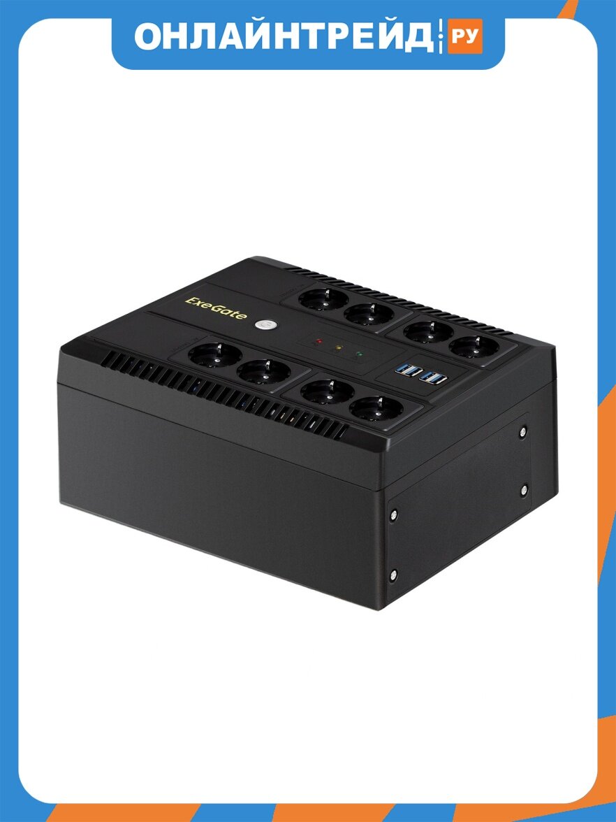 Источники бесперебойного питания Exegate NEO NNB-850. LED. AVR.8SH. CH 850VA/510W