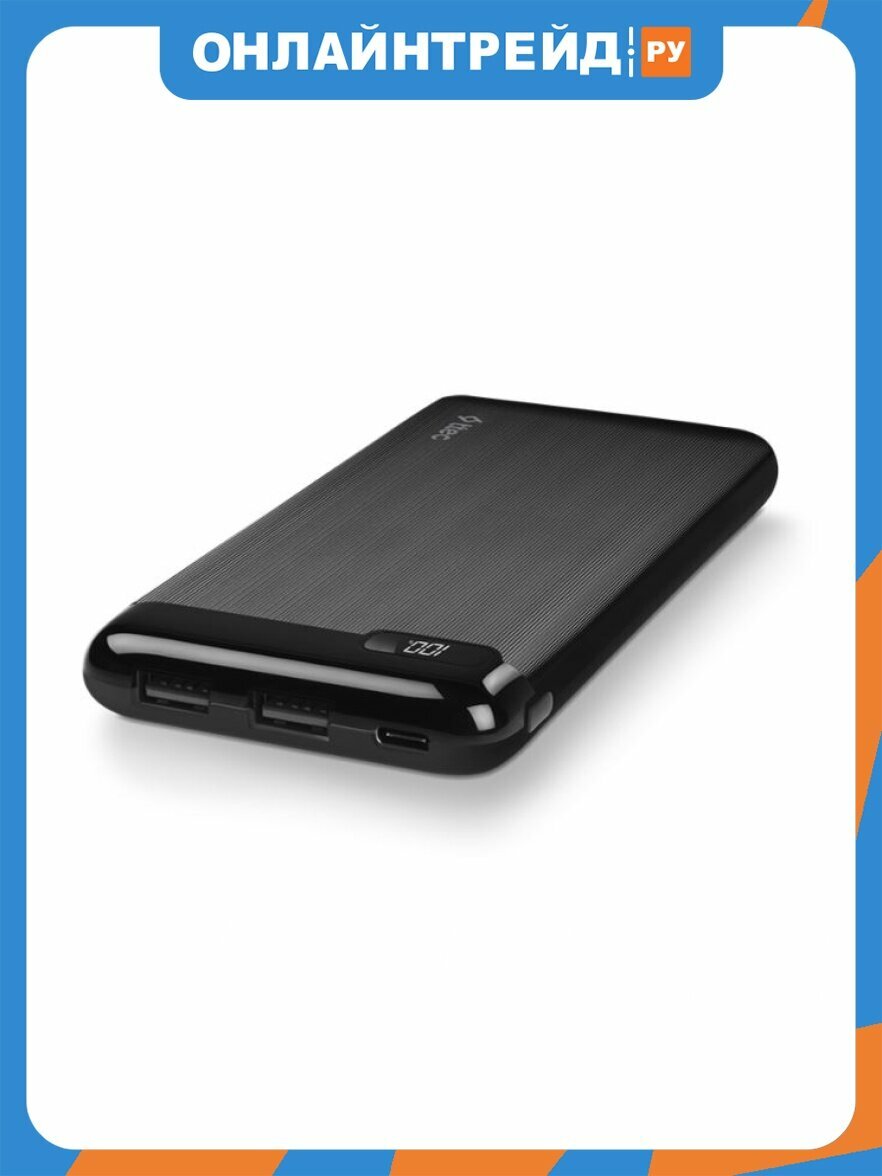 Внешний аккумулятор Ttec PowerSlim LCD 10000 mAh, черный
