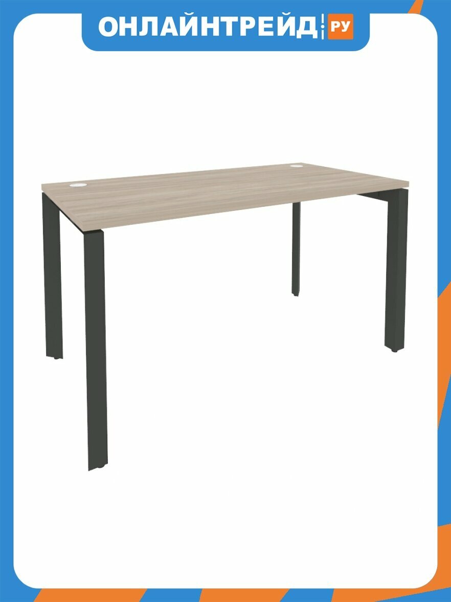 Стол рабочий Riva CHAIR на П-образном м/к O. MP-SP-3.7 Дуб аттик/Антрацит металл 1380*720*750 Onix