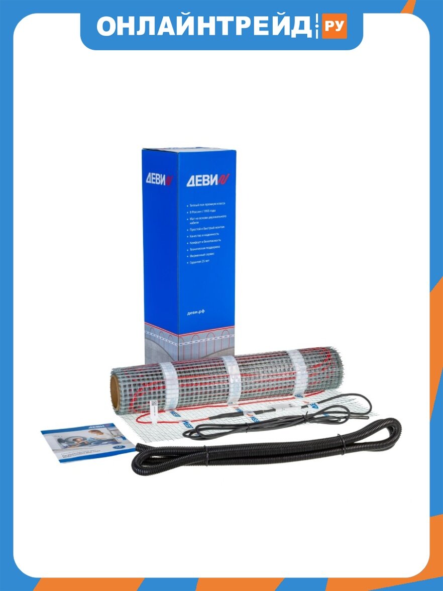 Нагревательный мат Деви Comfort Mat-150T 75 Вт 230 В 0,5 м2