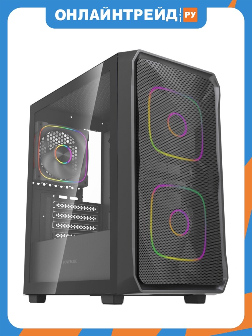 Корпус Powercase Mistral SM06 ARGB, черный