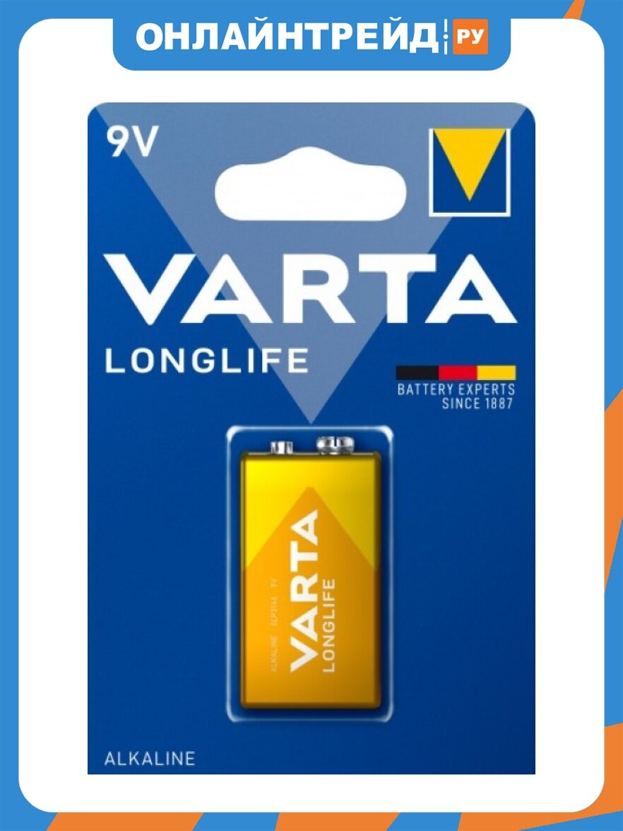 Элемент питания Varta Longlife 6LR6 9V бл 1