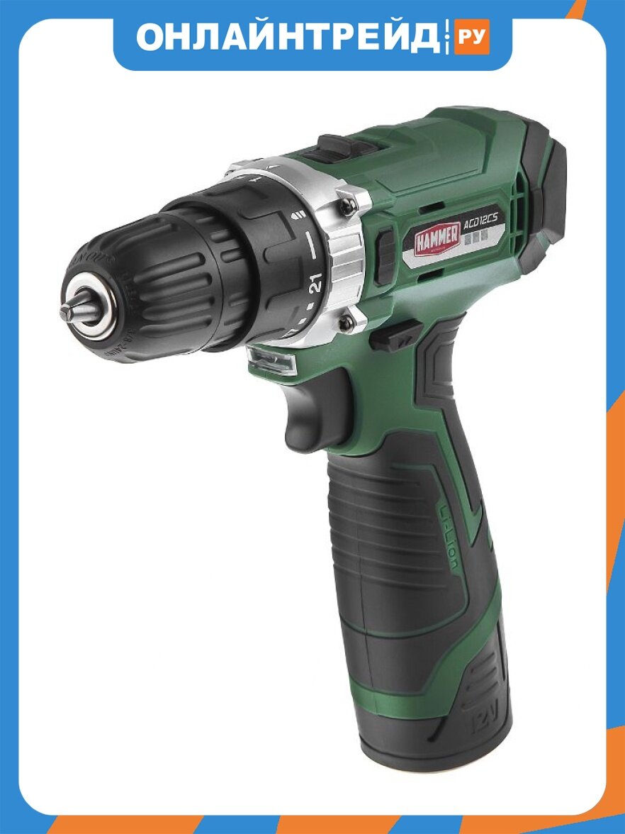 Дрель-шуруповерт аккумуляторная Hammer ACD12CS