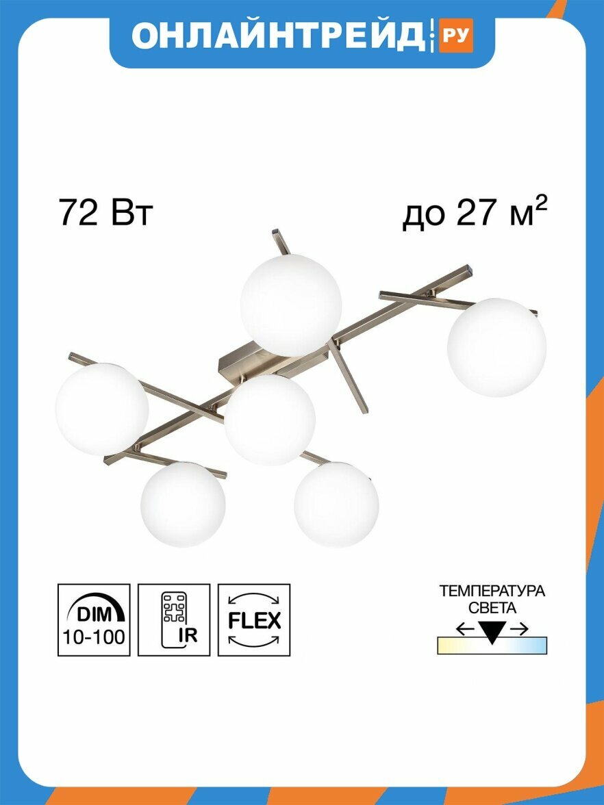 Потолочная светодиодная люстра Citilux Dorsy CL223161