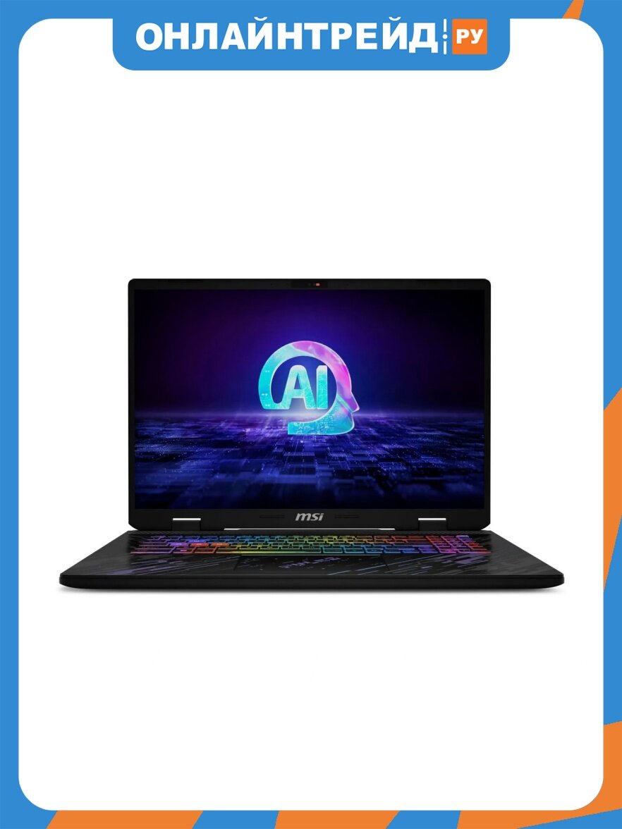Ноутбук Msi Pulse 17 AI C1VEKG-089XRU 17" QHD+ IPS 240Hz Ultra 7 155H(1.4ГГц), 32Гб DDR5, SSD 1Тб, RTX 4050 6Гб, FreeDOS, Black (9S7-17T311-089)