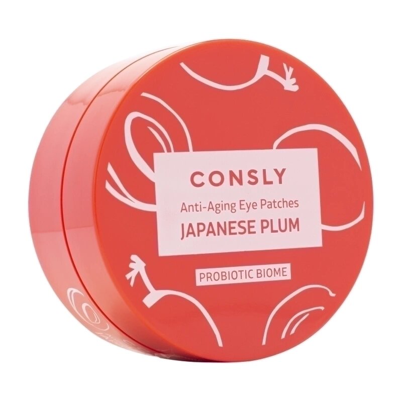 Consly Probiotic Biome Anti-Aging Japanese Plum Hydrogel Eye Patches Гидрогелевые патчи с пробиотиками и экстрактом сливы