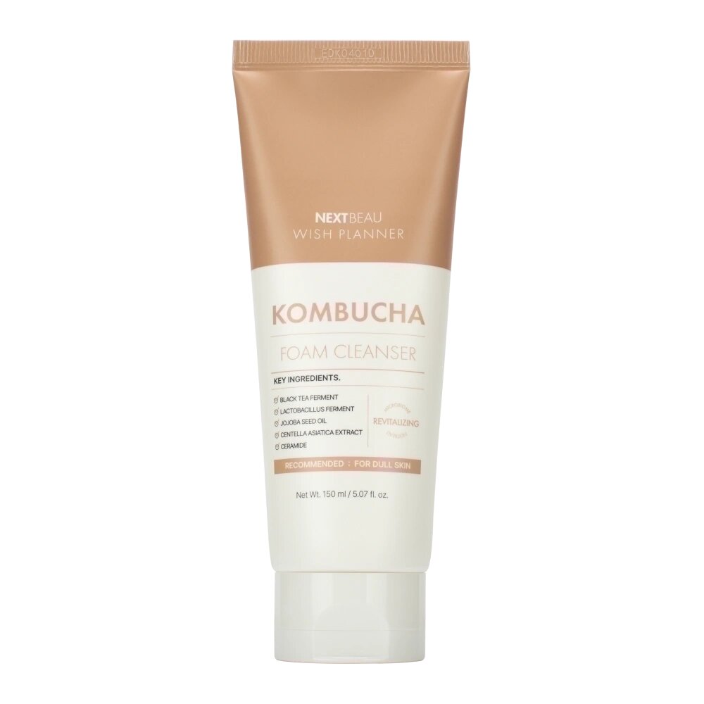 NEXTBEAU Wish Planner Kombucha Biome Foam Cleanser Пенка для лица с комбучей и пробиотиками