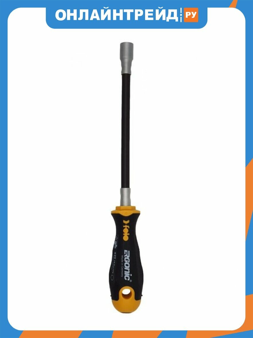 Отвертка Felo 42910040 Ergonic с гибким стержнем под биту 10.0X170