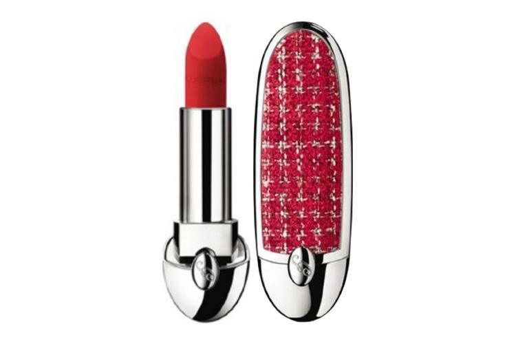 Губная помада женская GUERLAIN Carmine Shell Vintage Edition Exquisite Gemstone Silky Cream Sensation Matte, оттенок N°214+ rouge tweed shell, 3.5 г