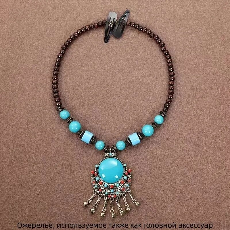Бусы, аквамарин