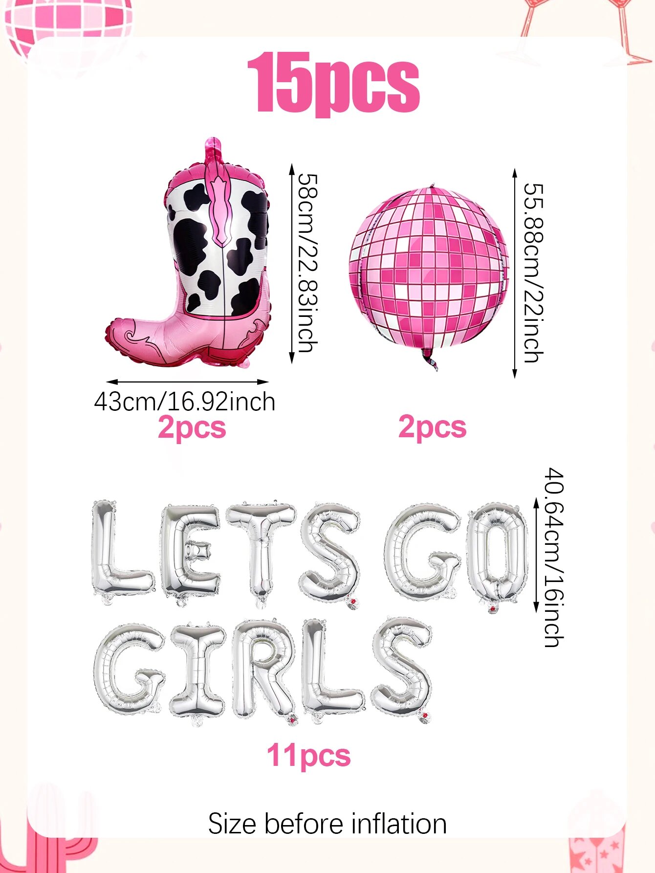 Набор шаров "Let's Go Girls"