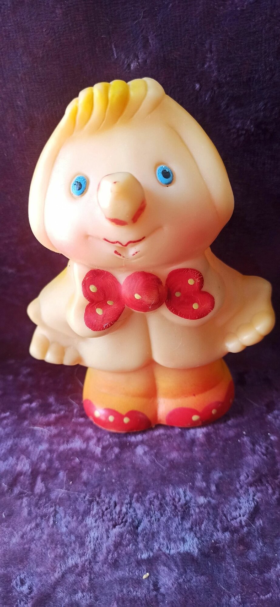 Винтажная резиновая игрушка карандаш, 15 см, СССР
