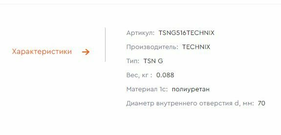 Уплотнение TSNG516 TECHNIX (4 полукольца) — фото 1