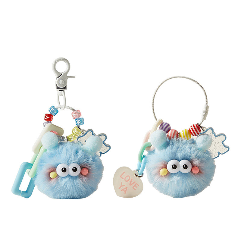 Плюшевая подвеска унисекс YIJIAAI Милый божья коровка, Blue Set-Lobster Buckle+Heart Brand