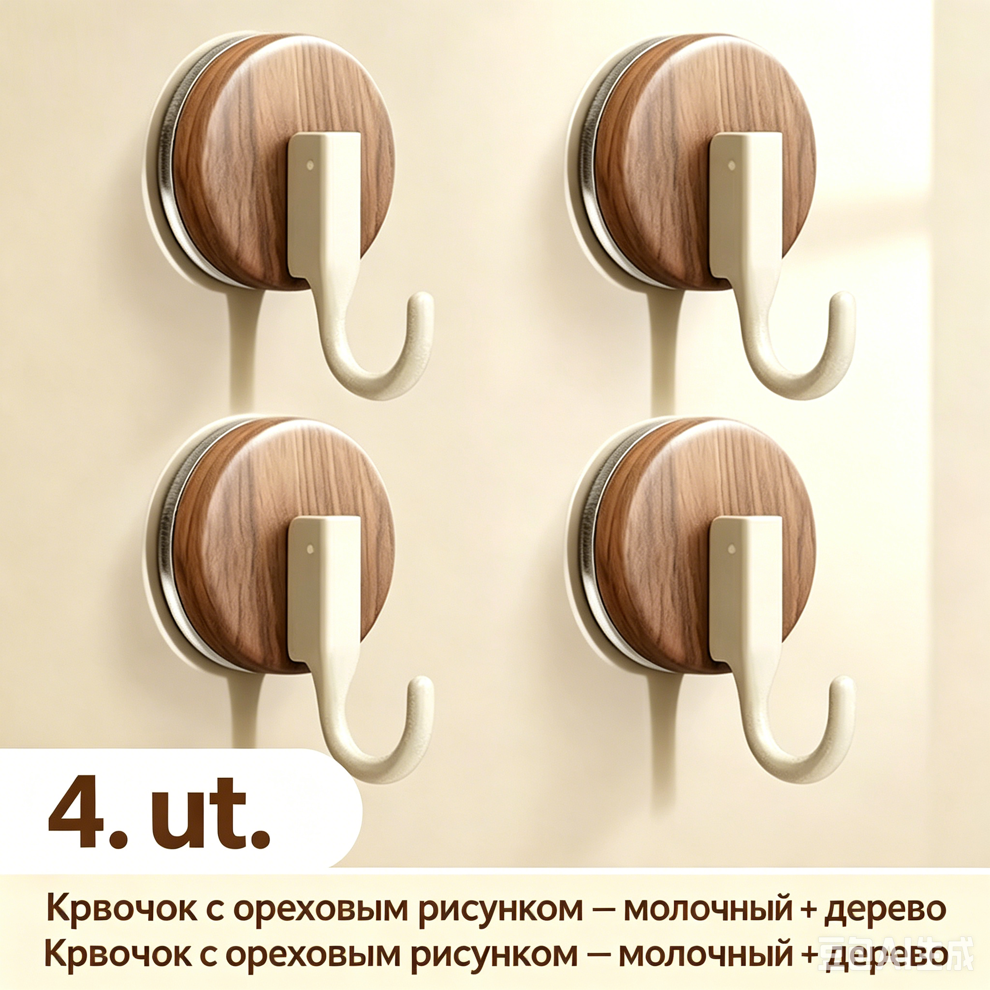 Крючки на присосках, дверные крючки, крючки для ключей, настенные крючки для полотенец для ванной и кухни, одинарные крючки, не требуют сверления, комплект из 4 штук.