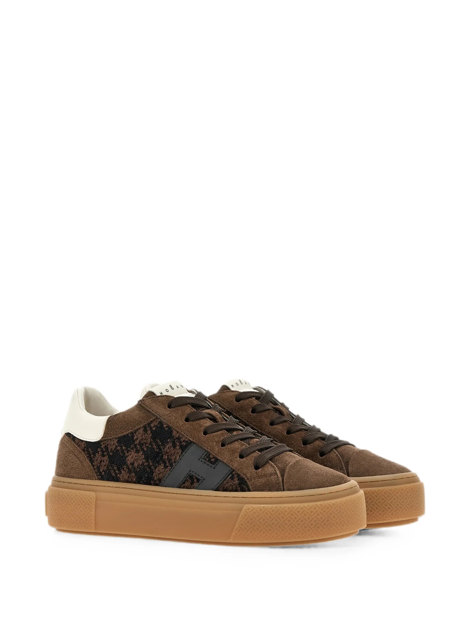 Кроссовки Hogan Crosswind sneakers, размер 44 EU, коричневый/серый/оранжевый — фото 1