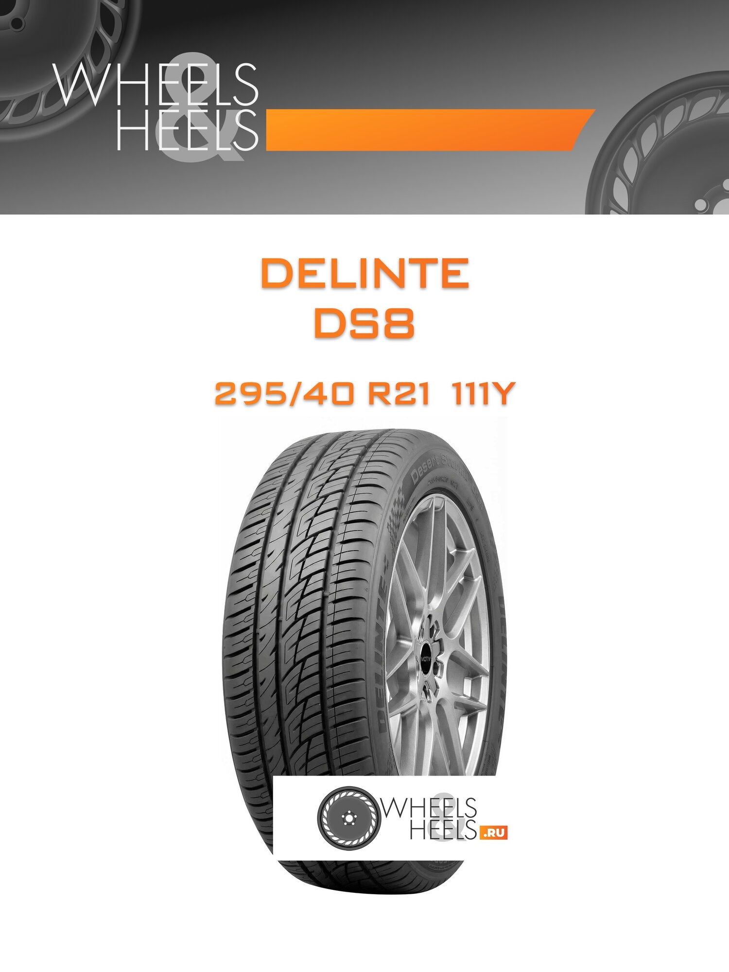 Шина автомобильная Delinte DS8 295/40 R21 111Y SUMMER, летняя, универсальная