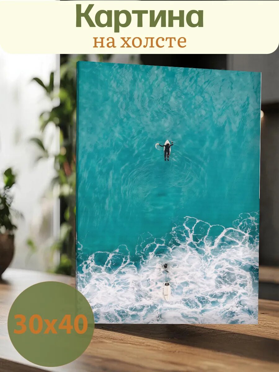 Картина 30х40 Серфинг Surfing Эстетика Волны Спорт Море