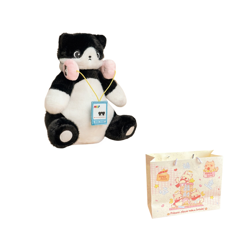 Плюшевая игрушка унисекс 77 SEVEN DREAM Bluetooth колонка, Black Kitten, 26 см