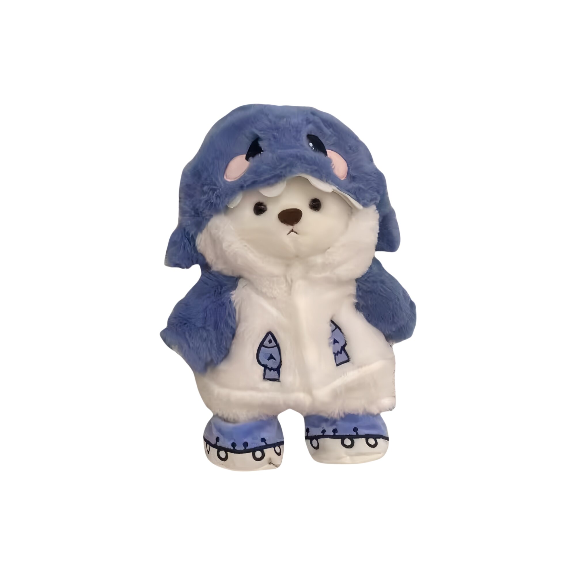Плюшевая кукла унисекс KUNYACHONG Милые куклы-трансформеры, Blue Shark Set+Standing White Bear (Joints Non-Movable), 30CM EU