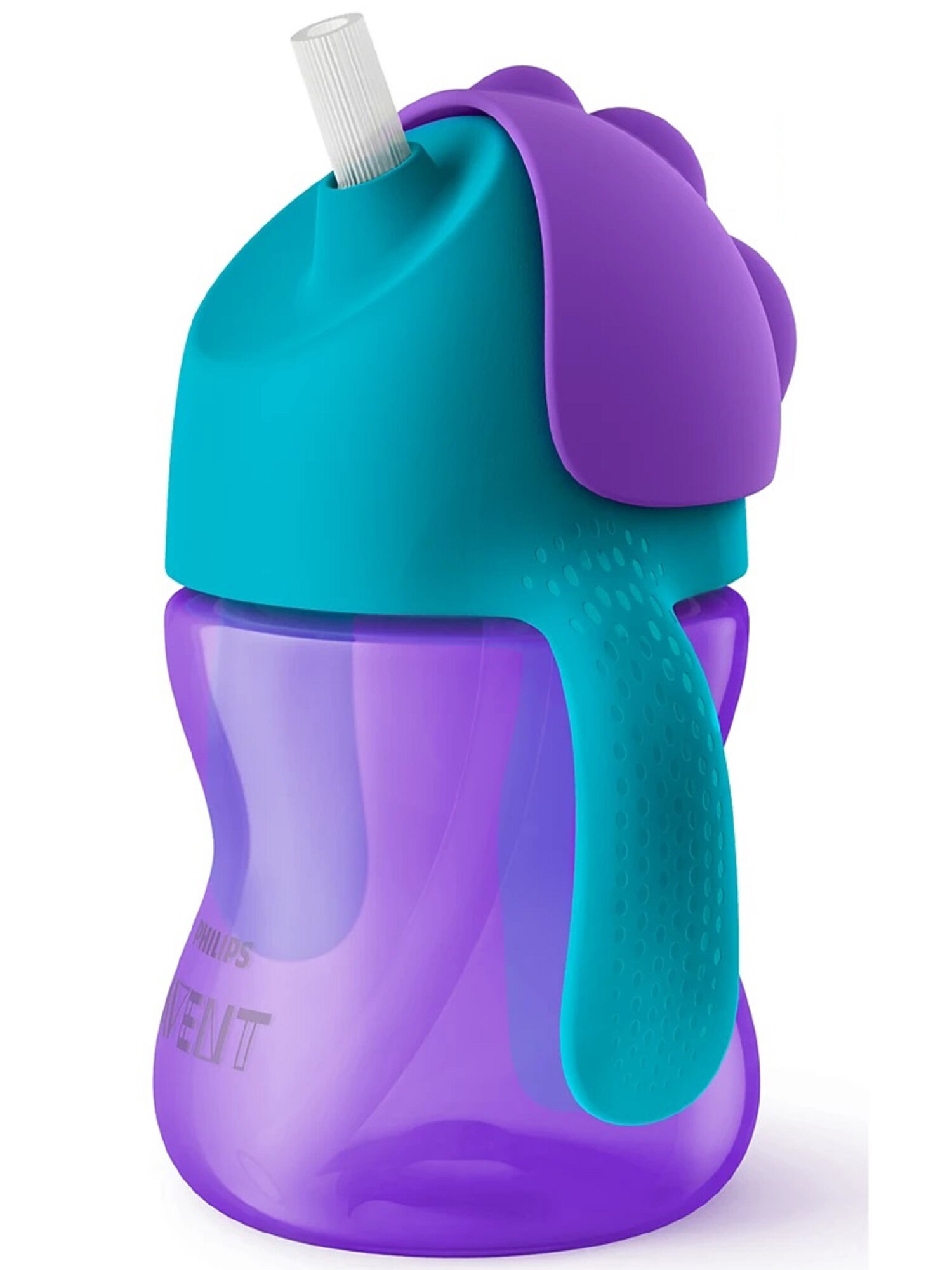 Поильник детский с гибкой трубочкой Philips Avent SCF796/02, 200 мл, 9 мес+, для девочки, фиолетовый