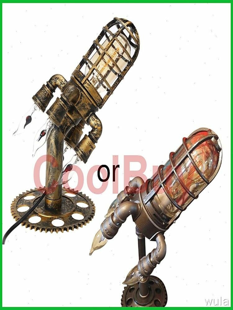(1 комплект) Ночник в стиле стимпанк bazooka flame (австралийский стандарт)