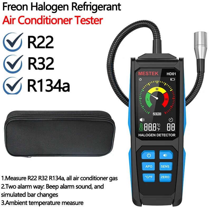Детектор утечки фреона Mestek R22 R32 R134a HD01 with bag