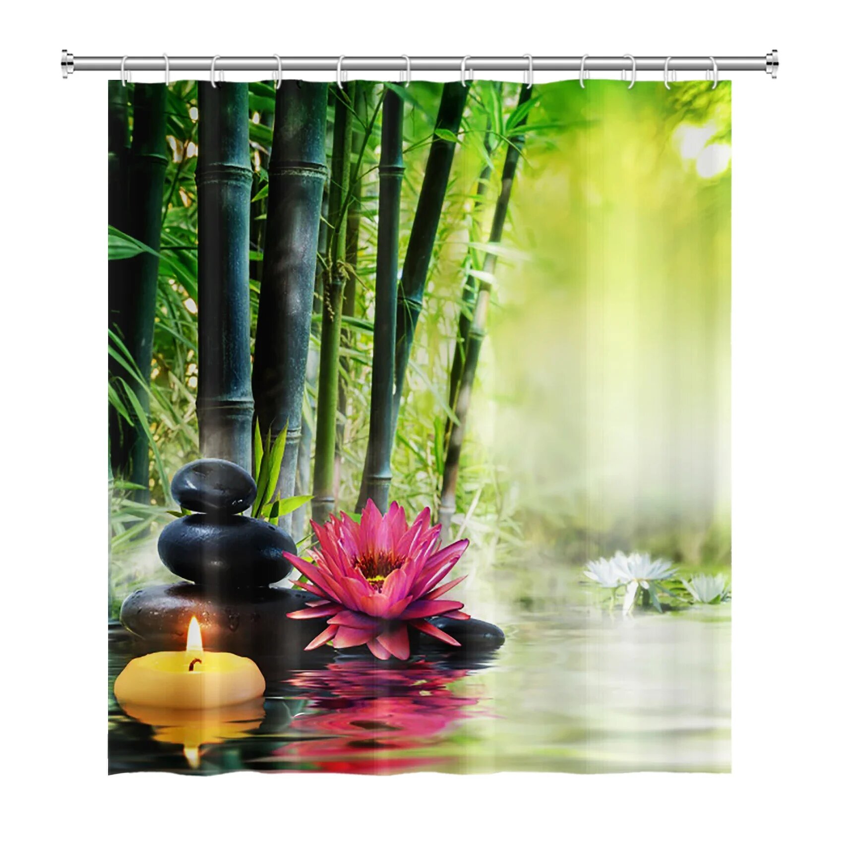 Занавеска для душа бамбук Spa, 150x180cm, цвет 557SD