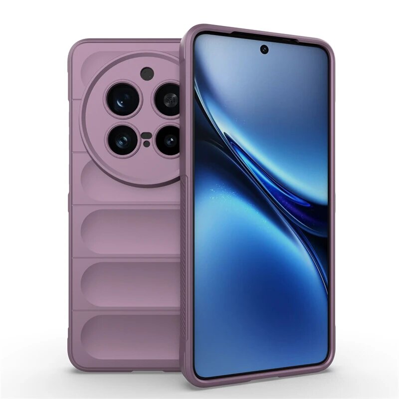Полный чехол для Vivo X200 Pro, противоударный мягкий силиконовый чехол с полным краем для Purple