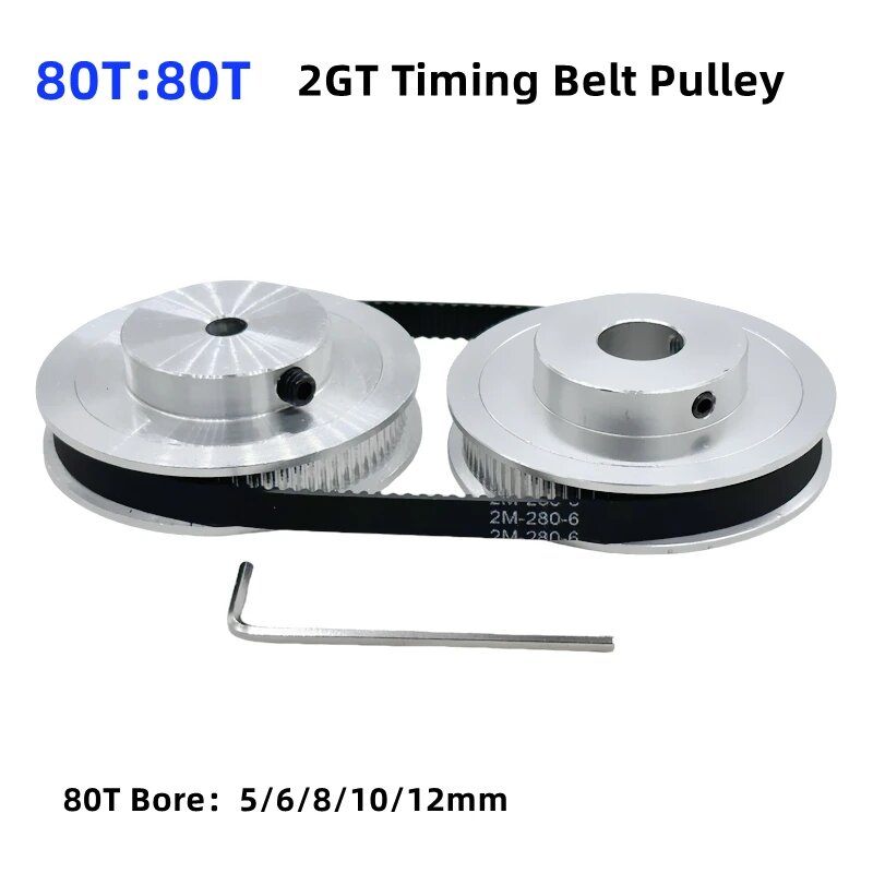 Шкив ремня ГРМ 80T6-80T10, 2GT-280-6mm