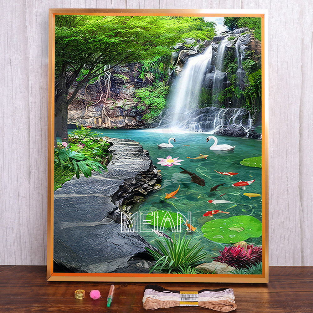MEIAN Набор для вышивания,30x40CM,11CT,40 цветов