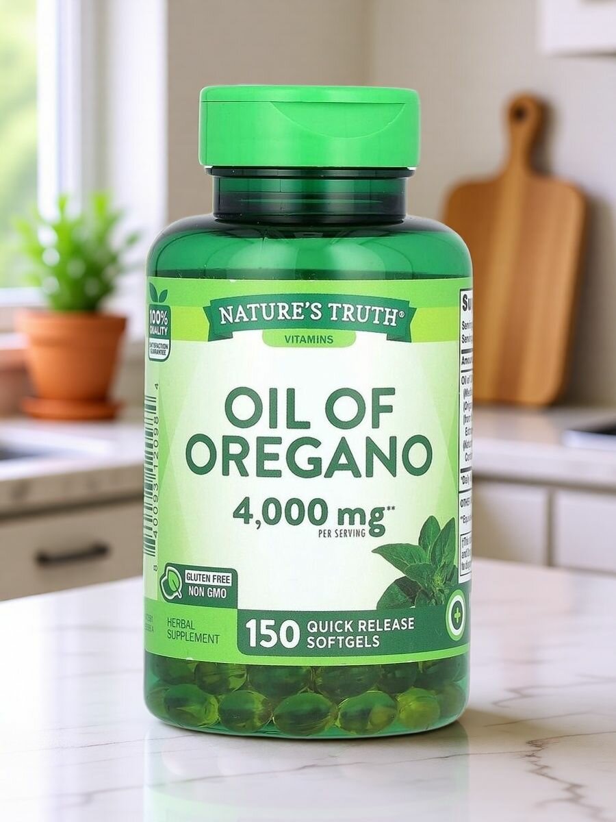 Масло орегано, 2000 мг, 150 капсул с быстрым высвобождением, Nature's Truth
