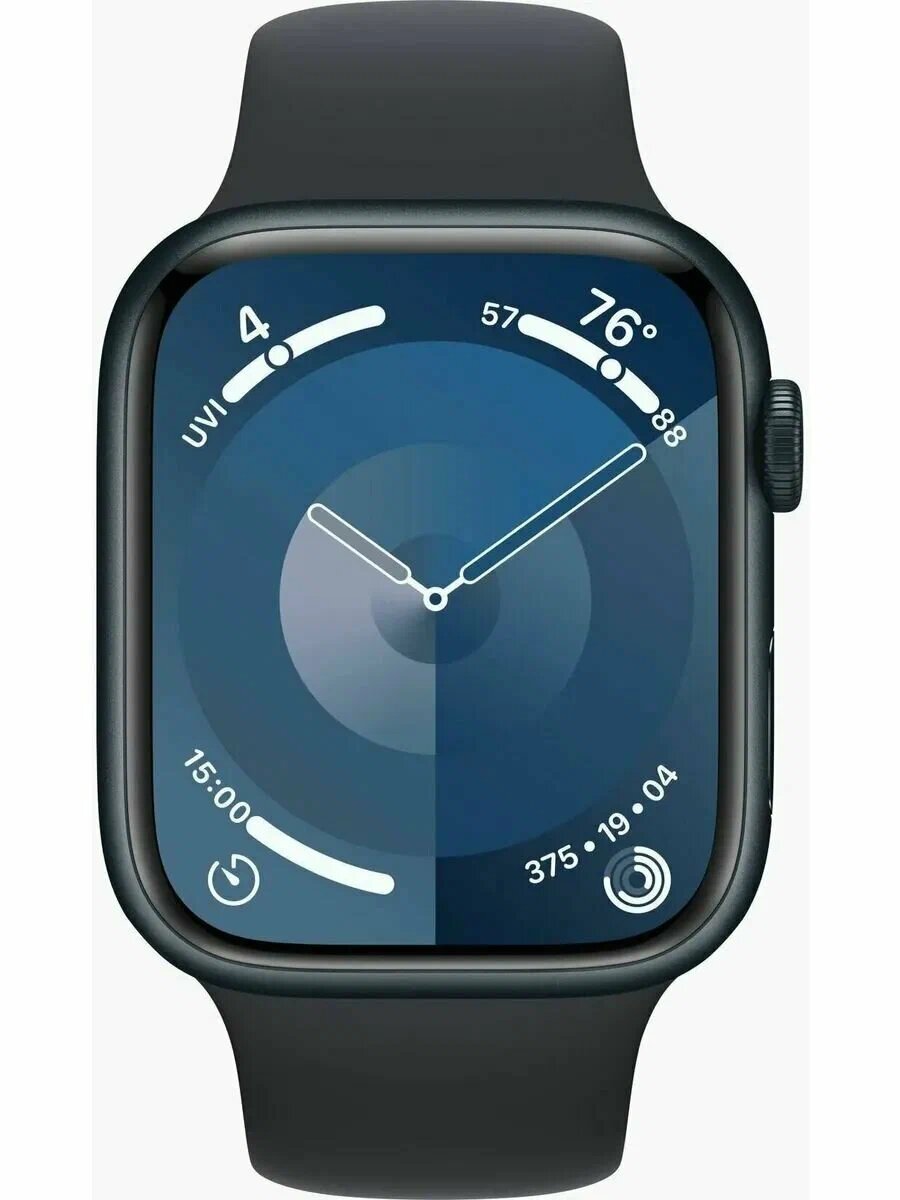 Умные часы Apple Watch S9 Aluminium Case GPS 45 mm Sport Band M/L черный