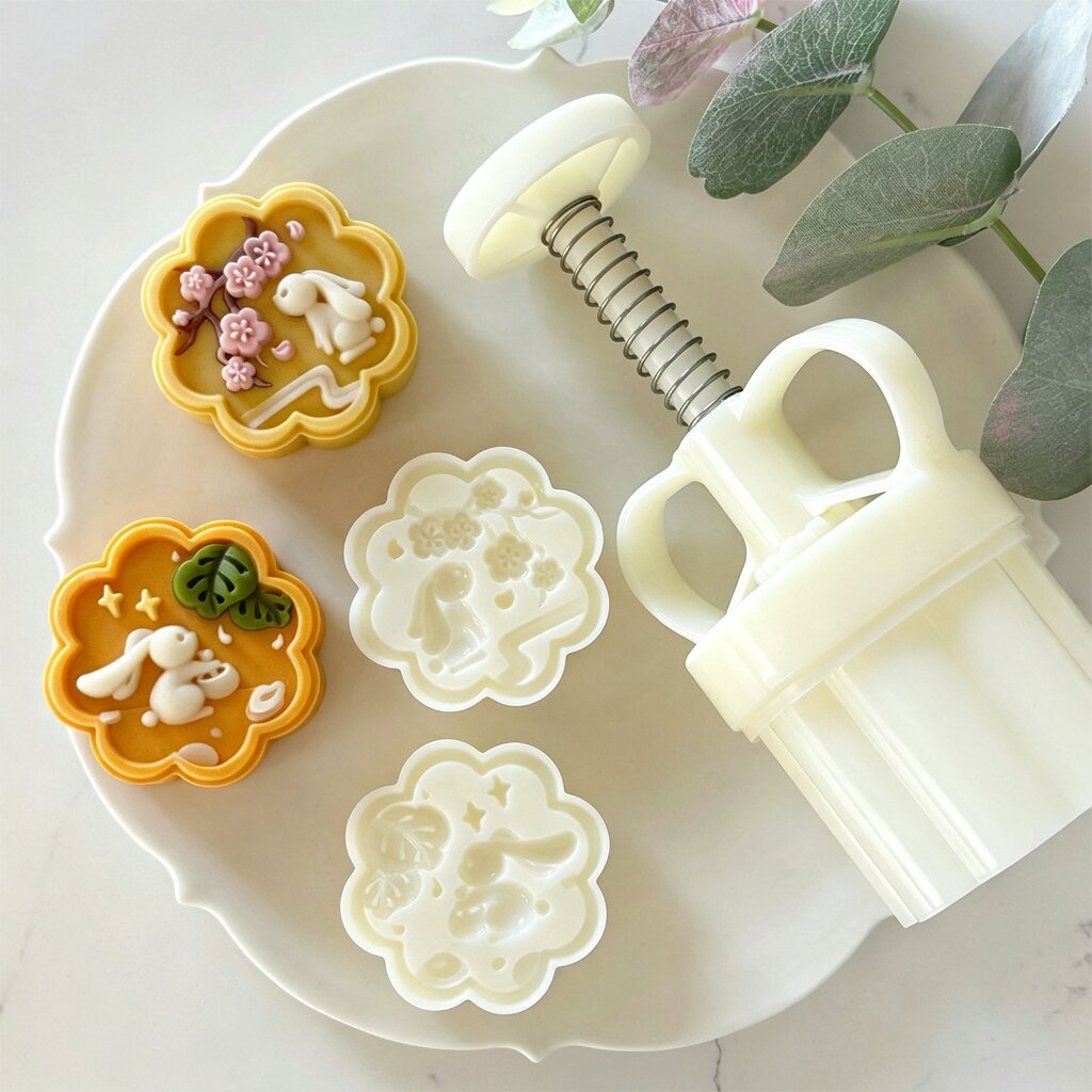 1 формочка из 2 частей, 50 г кроличьего пюре для лунного пирога