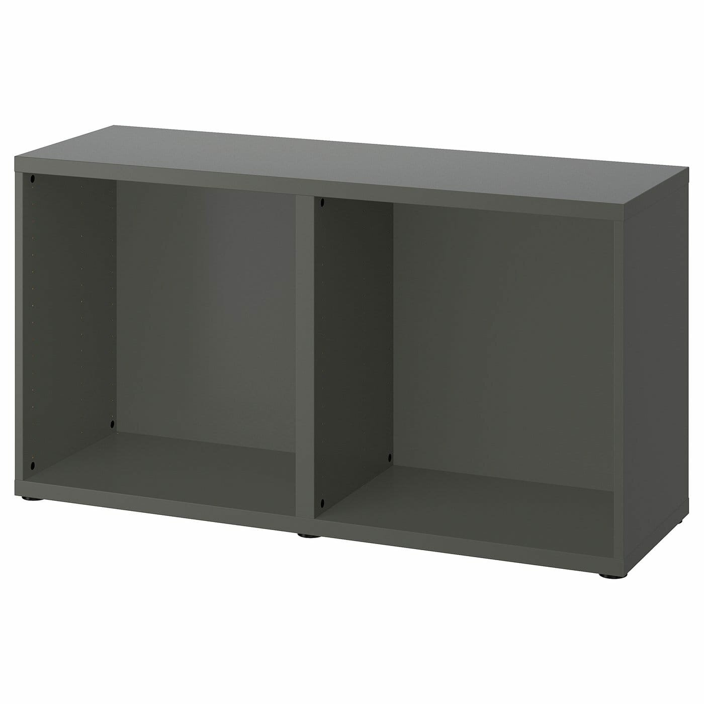 Полка IKEA besta корпус, 120x40x64 см, цвет темно-серый 305.385.89
